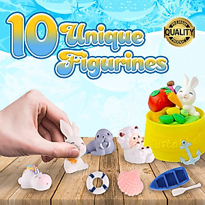 Peertoys Snow Globe Crafts for Kids - Activities Gifts for Teen Girls Ages 4-8 Arts Stem Project Games Unicorn Toddler DIY Toys & Materials Stuff with Clays Water Globes