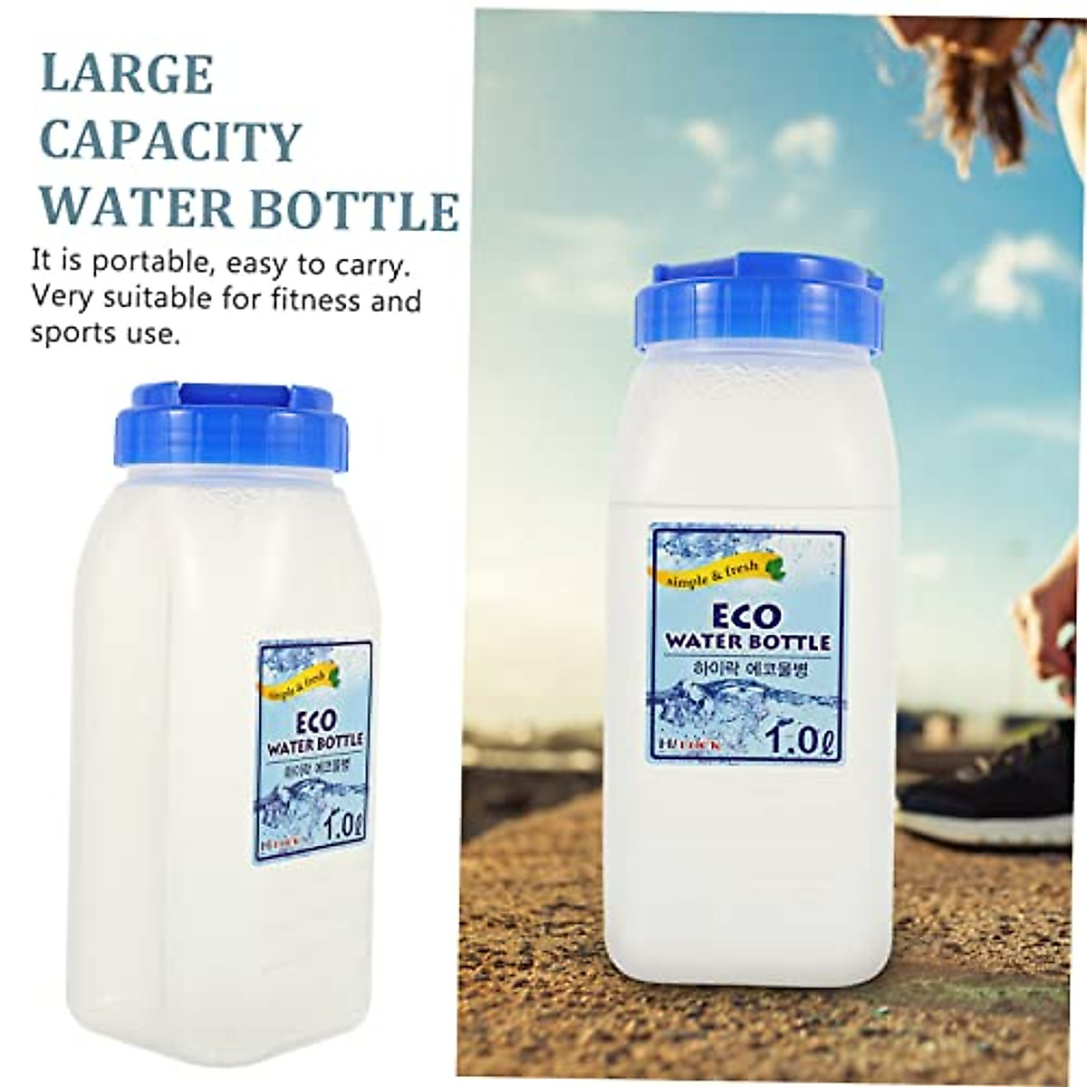 HOMSFOU Korean Style Cold Water Jug Clear Plastic Pitcher Glass Water Bottle Lemon Pitcher Plastic Water with Lid Orange Juice Beverage Pp Adorable Plastic Kettle Wattle Jug Milk Bottle