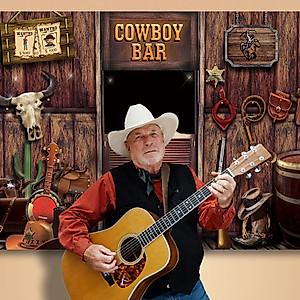 Western Cowboy Backdrop,84x60Inch | Cowboy Backdrop Western Cowboy Banner Western Cowboy Background Western Party Supplies Decor Wild West Decor Cowboy Birthday Theme Party Backdrop Supplie 7x5FT