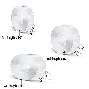 3 PCS Double Sided Adhesive Duct Tape Heavy Duty,Waterproof Reusable Strong Wall Tape Picture Hanging Strips Poster Carpet Tape.