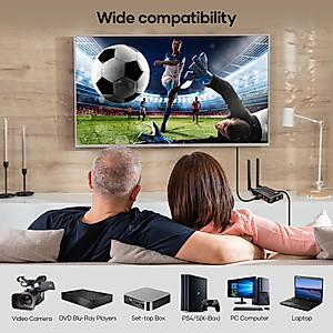 Wireless HDMI Transmitter and Receiver 4K Decode 1080P Output, 490FT/150M Plug&Play Extender, 2.4/5GHz Video Transmission System for Streaming Video/Audio/File from PC/Laptop/STB to Monitor/TV