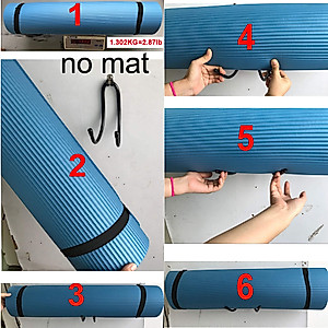 YYST Yoga Mat Foam Rollers Wall Rack Wall Storage Mount Wall Holder Storage Shelf for Foam Rollers and Yoga Mat, Up to 8 Inch Diameter - No Mat -4/PK