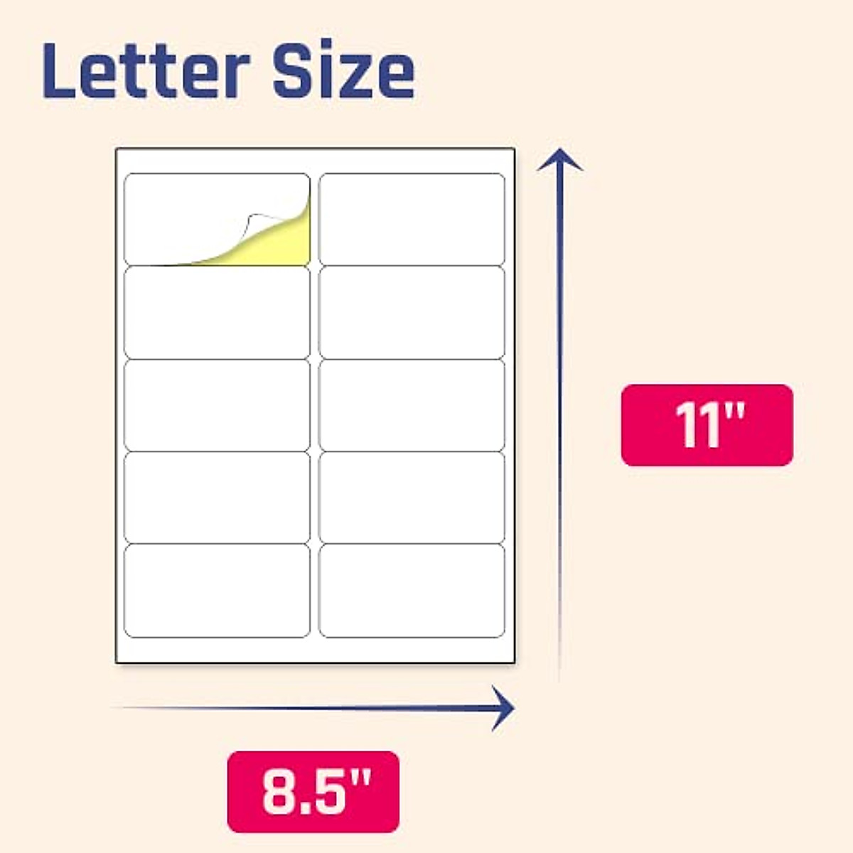 (2" x 4") 30 Sheets, Printable White Sticker Labels, Laser/Inkjet Printing - Matte, 10 per Page