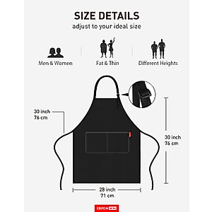 XBPDMWIN Funny Aprons for Women - Cute Kitchen Aprons with 2 Pockets for Cooking Baking - Birthday, Valentines Day, Mother's Day Apron Gifts for Mom Wife Girlfriend Aunt Grandma