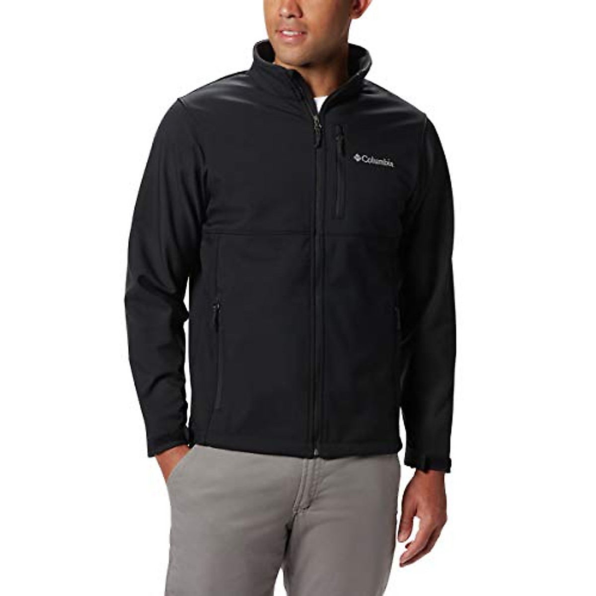 Columbia Men's Ascender Softshell Front-Zip Jacket, Black, Large