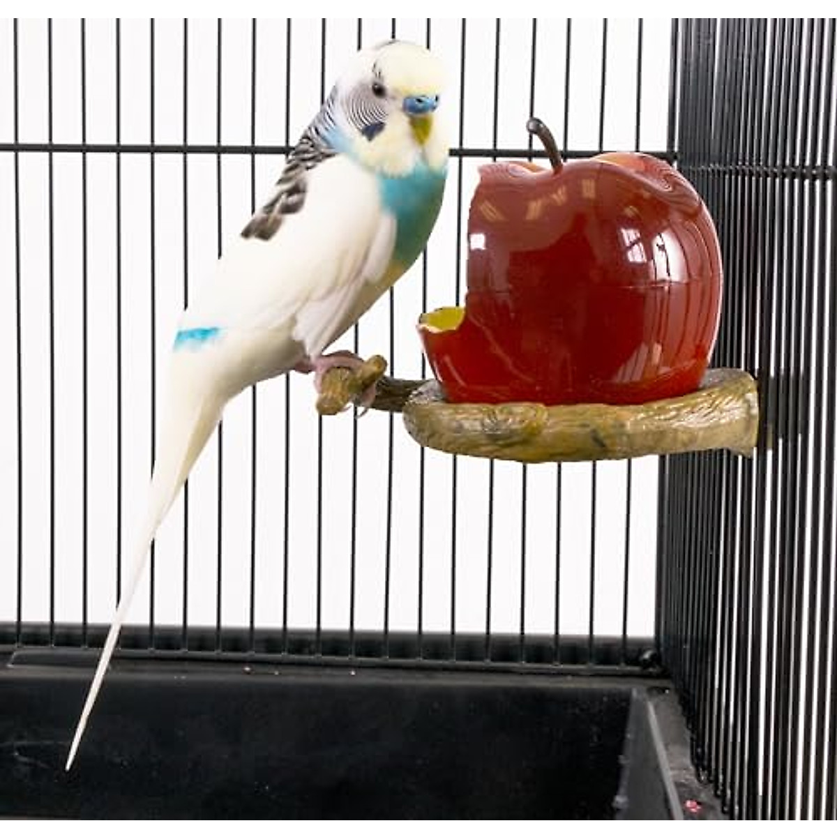 Penn-Plax Garden Cups – for Seed, Water, and Treats – Great for Small Birds (Parakeets/Budgies, Parrotlets, Cockatiels, Canaries, & Finches) – Apple (BA450)