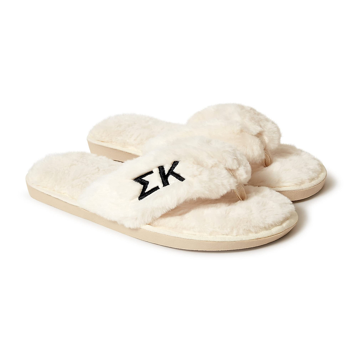 Sorority Shop Sigma Kappa Fuzzy Slippers Women (Large, numeric_9)