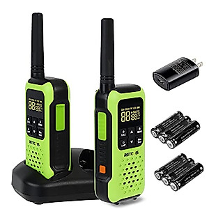 Retevis RT49P Waterproof Walkie Talkies, IP67 Floating 2 Way Radio, NOAA Walkie Talkie, 1200mAh Rechargeable AA Batteries, SOS Flashlight Two Way Radio for Skiing Kayaking 2 Pack