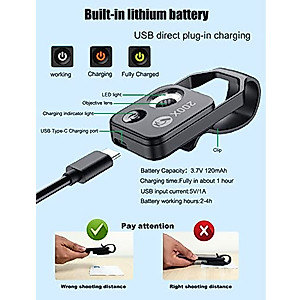 DDCHEN 200X Phone Microscope with LED Light, Microscope with Universal Phone Clip Compatible with iPhone/Andriod Phone,The Best Portable Microscope to Enjoy Microworld for Kids and Adults. (Black)