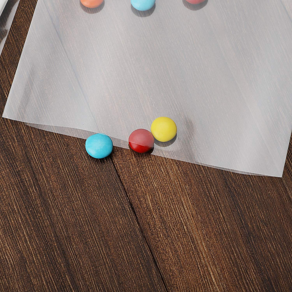 Somioco100 pcs Clear 7 * 12in Cello Cellophane Bags Poly Treat Bags 1.5Mil for Gift Wrapping, Bakery, Cookie, Candies, Toast, Dessert, Party Favors Packaging with Color Twist Ties