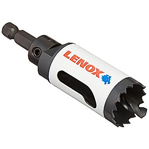 LENOX Tools Hole Saw, Bi-Metal, Speed Slot, Arbored, 1-1/8-Inch (1772483)
