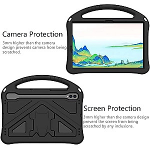ESSTORE Kids Case Compatible with Samsung Galaxy Tab S9 11"/Tab S9 FE 10.9"/Tab S8 11"/Tab S7 11" Shockproof Children Friendly EVA Foam Protective Stand Handle Cover with Shoulder