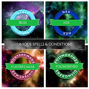 Kraftex DND Condition Rings [96pcs]: DND Accessories for Dungeon Masters to Track DND Spell Effects. Condition Markers D&D Accessories use as DND Tokens, DND Ring, DND Status Markers or DM Tools.