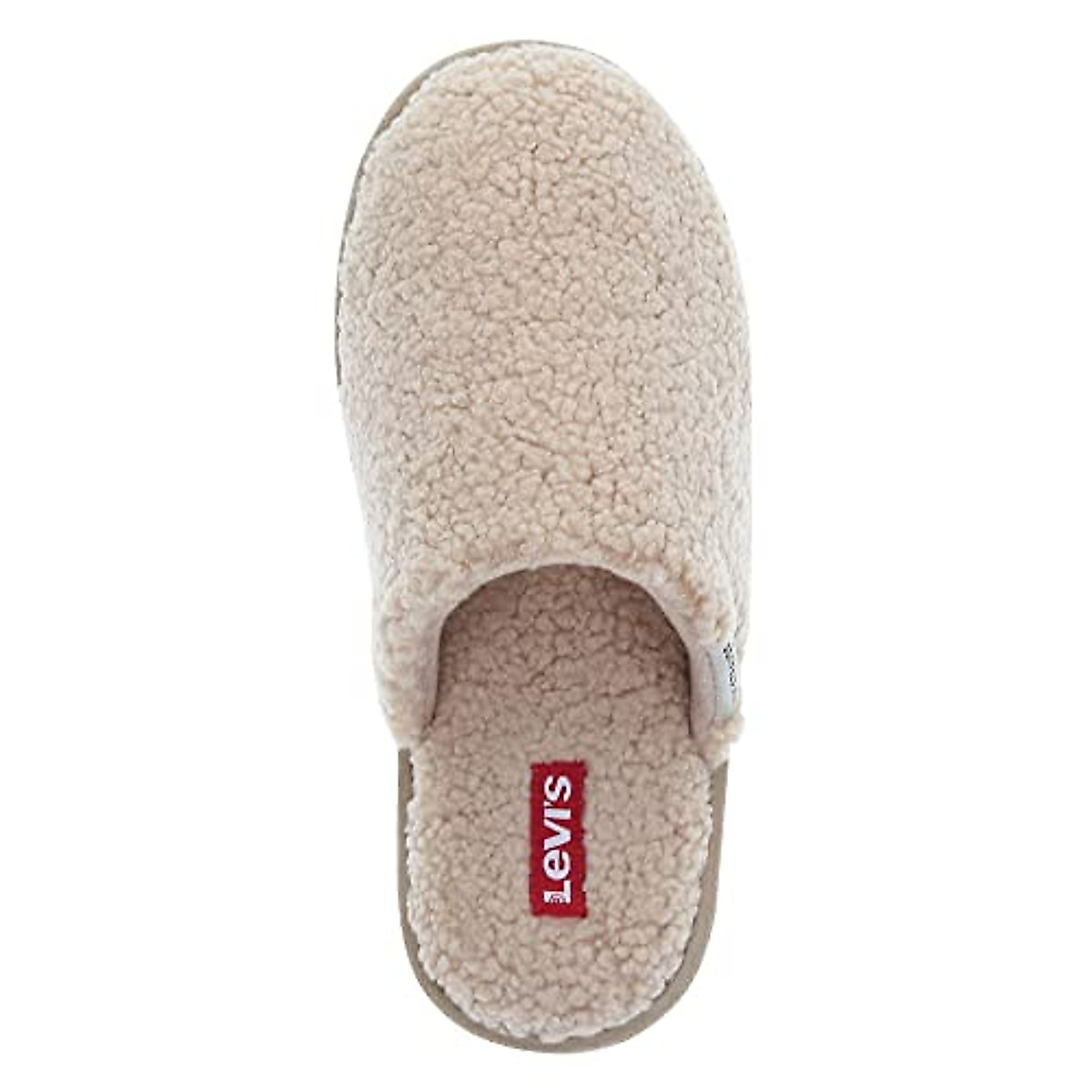 Levi's Womens Lacey Microsuede Scuff House Shoe Slippers, Cream, L
