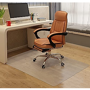 HOMEK Chair Mat for Hardwood Floor, 60”x 46” Office Chair Mat, Floor Mat for Office Chair, Clear Desk Chair Mat for Computer Desk