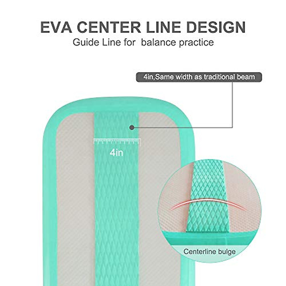 16ft Gymnastic Balance Beam for Home,Air Balance Beams Gymnastics Equipment for Practice Training(mint)