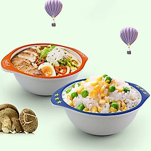 ZEAYEA Set of 6 Kids Bowls, 8 Oz Durable Kids Cereal Bowls, BPA Free Cute Snack Bowls Stackable Bamboo Dinnerware for Serving Soup, Pasta, Fruit, Ice Cream, Cereal, Snacks, Dishwasher Safe