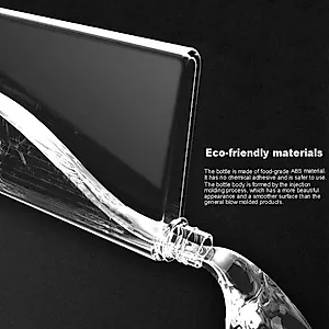 Clear Reusable Slim Flat Water Bottle 420ml - Fits in Pocket Random Corner.Transparent Portable Cup for School,Sports, Travel, Dining