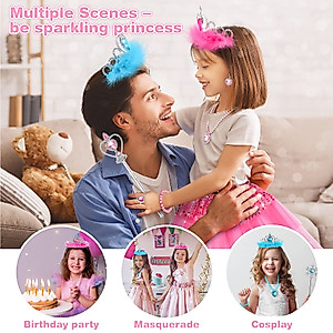 Princess Dress Up Toys & Jewelry Boutique, Princess dress up clothes for little girls pretend play toy set with Heel shoes, Skirts, Bag Toddler Dress Up Costumes Gift for Age 3 4 5 6 Years Old Kids