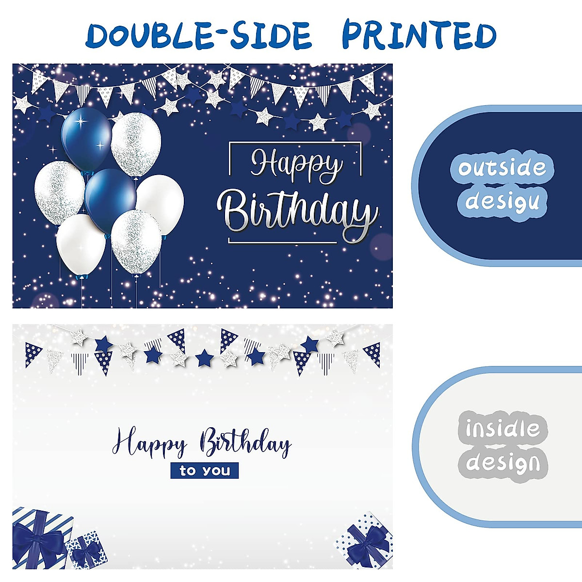 SULICRE Jumbo Birthday Card, 22 x 14 Inch Extra Large Greeting Card for Women Men Boss, Happy Birthday Giant Guest Book, Oversize Birthday Party Signs Decorations Supplies