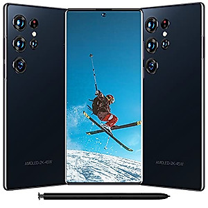 SANSHREUNI Smartphone Unlocked, 5G Dual Sim Cell Phones, 4G+128GB C21 Ultra Unlocked Smartphones, 6.8 inch Android Smartphones 7300mAh | Fingerprint Lock Face ID (Black)