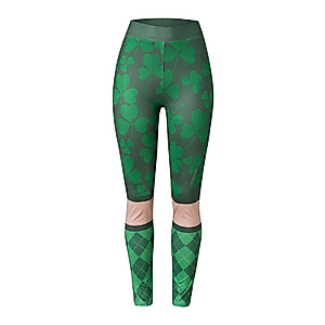 Bblulu Trendy Design Workout Leggings - Novelty Graphic Printed Cute Patterns Tights Slimming Full-Length Yoga Pants