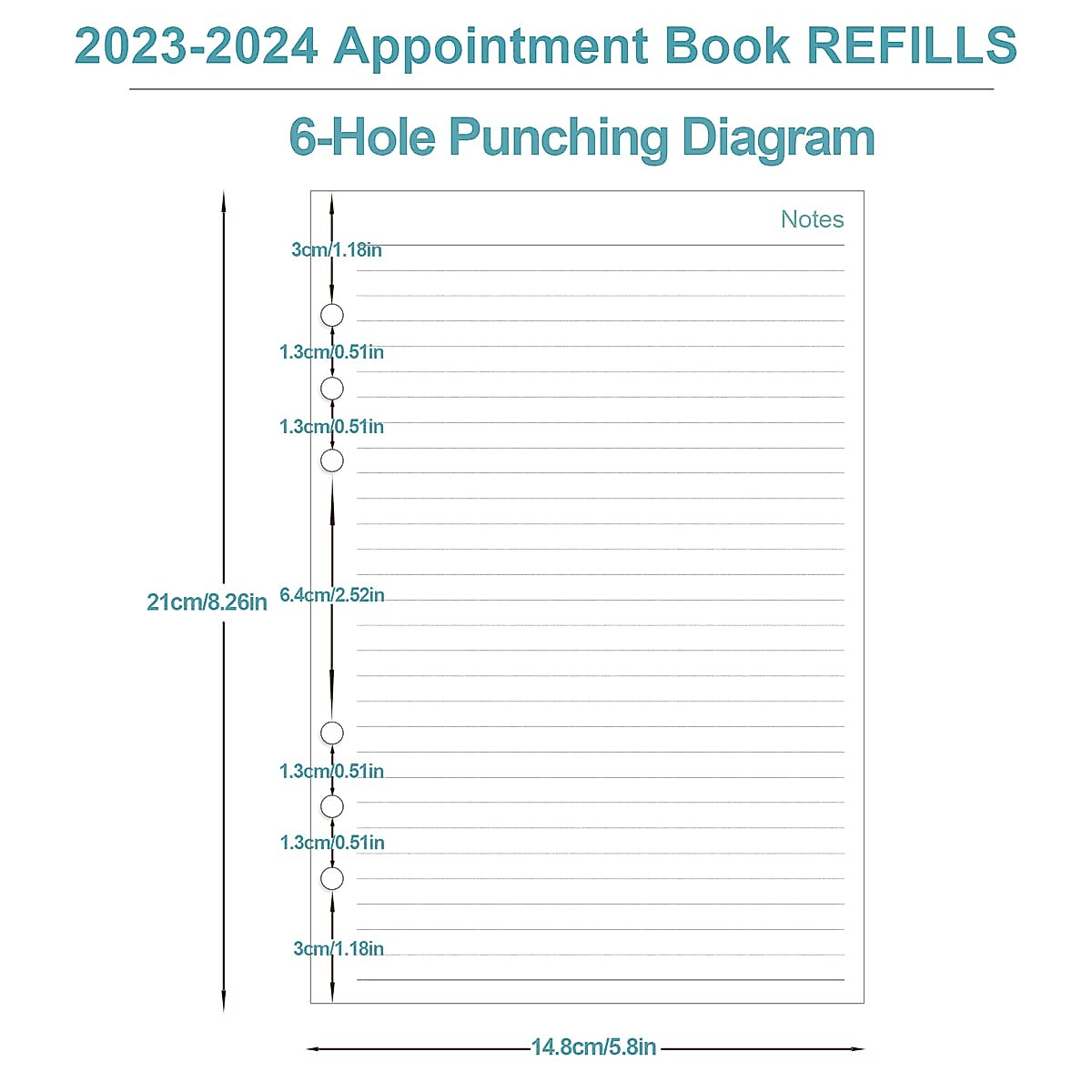 2024 Planner Refills - 7-Hole Punched Appointment Book Refills from Now-June 2024, Refill Planner with Monthly Tabs, 5-1/2" x 8-1/2", Desk/Size 4, Leaf