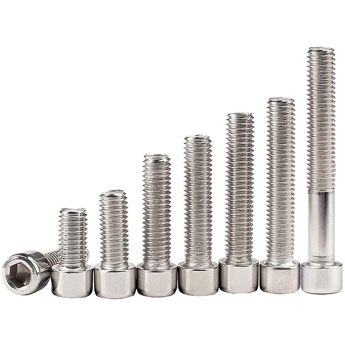 30 Pcs M5-0.8x25mm Stainless Steel Hex Socket Head Cap Screws Bolts Inner Hex Socket Bolt DIN 912