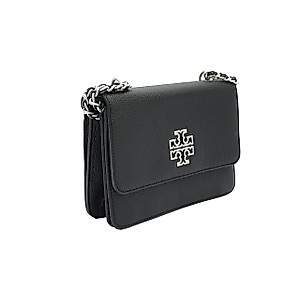 Tory Burch 73505 Black/Stainless Steel Hardware Britten Small Women's Adjustable Shoulder Bag