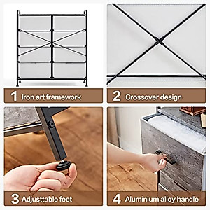 LINSY HOME Dresser with 8 Drawers, Wood Top Dresser for Bedroom, Large Capacity Dressers Organizer Chest of Drawers for Hallway, Nursery