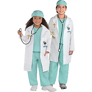 Doctor Costume (Small 4-6) - Includes Lab Coat, Cap, Shirt, Pants, Stethoscope, & Badge - Perfect for Aspiring Little Medics & Costume Parties