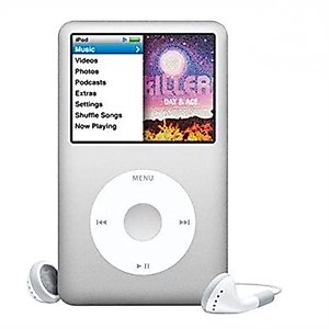 iPod Classic 1TB Silver Compatible Appleipod Upgraded with Generic Accessories Packaged in White Box