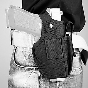 Vdones Gun Holster for Pistol Concealed Carrying Pistol Holster for Men Women with Magazine Pouch Fit for Left Right Hand Hand