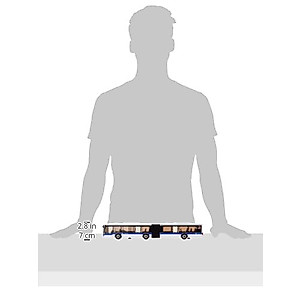 Daron RT8563 New York City MTA Metro Articulated Electric Bus 1:43 Scale- 16 Inches long White/Blue/Black