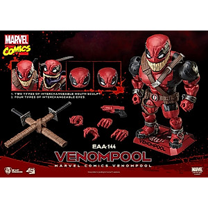 Beast Kingdom Marvel Comics: Venompool EAA-144 Egg Attack Action Figure, Multicolor