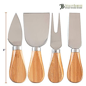 Totally Bamboo 4-Piece Cheese Tool Set, Charcuterie Board Accessories