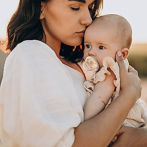 Sweet Child Soothie Pacifiers 0-18 Months, Set of 6 Ultra-Light Silicone Binkies with Collapsible Handle & 3 Air Holes for Added Safety, Best Newborn Pacifiers for Baby Boys Or Girls (Woodlands)