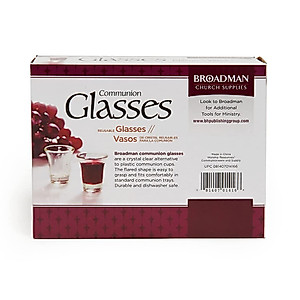 BROADMAN CHURCH SUPPLIES Glass Communion Cups, 20 Count