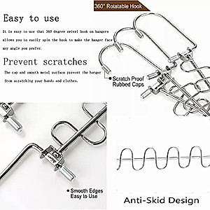 YITONGDA 12 Pack Space Saving Magic Hangers, Metal Clothes Hangers Closet Hangers Organizer