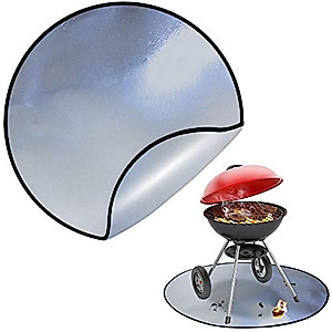 Fire Pit Mat for Lawn, KINGXBAR Heat Resistant Ember Mat Fireproof Pad for Wood Burning Fire Pit, Gas Fire Pit, Charcoal Grill, BBQ Mat, Shield Deck, Patio, Grass from High Radiant Heat - 30 inches