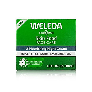 Weleda Skin Food Face Care Nourishing Night Cream, 1.3 Fluid Ounce, Plant Rich Moisturizer with Sacha Inchi Oil, Cica and Squalane