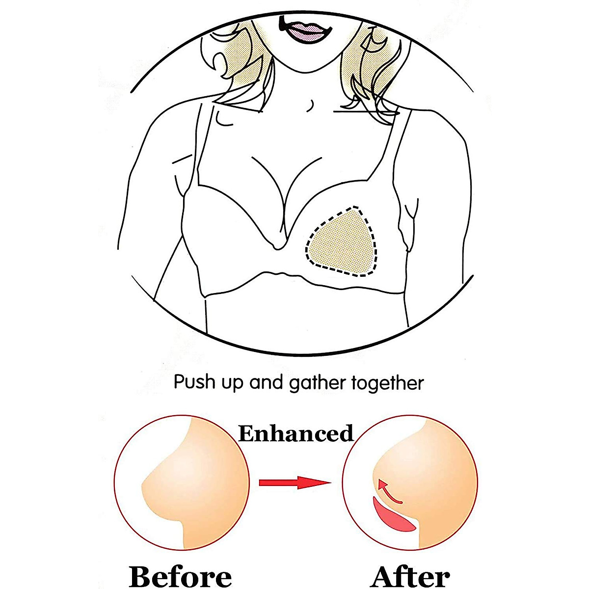 Silicone Bra Pad, Invisible Bikini Pad Insert Push-Up Swimsuit Underwear Chest Pad Water Proof & Quick Dry(Clear)