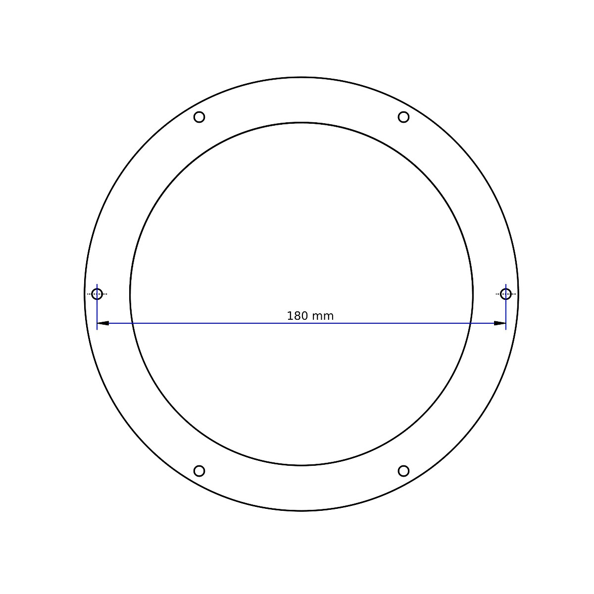 intulon 6-inch Tube Portable AC Air Conditioner/Fan Exhaust Plastic Hose Flange Wall Mount - Counter-Clockwise thread 6CCWMOUNT,Off White
