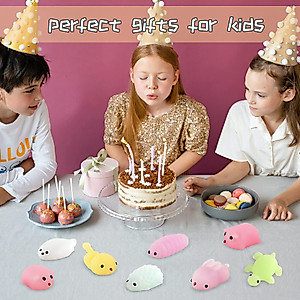 24 PCS Squishy Toys Mochi Party Favor for Kids Gift Prizes for Kids Classroom Desk Pets Birthday Easter Christmas Goodie Bag Random Animal
