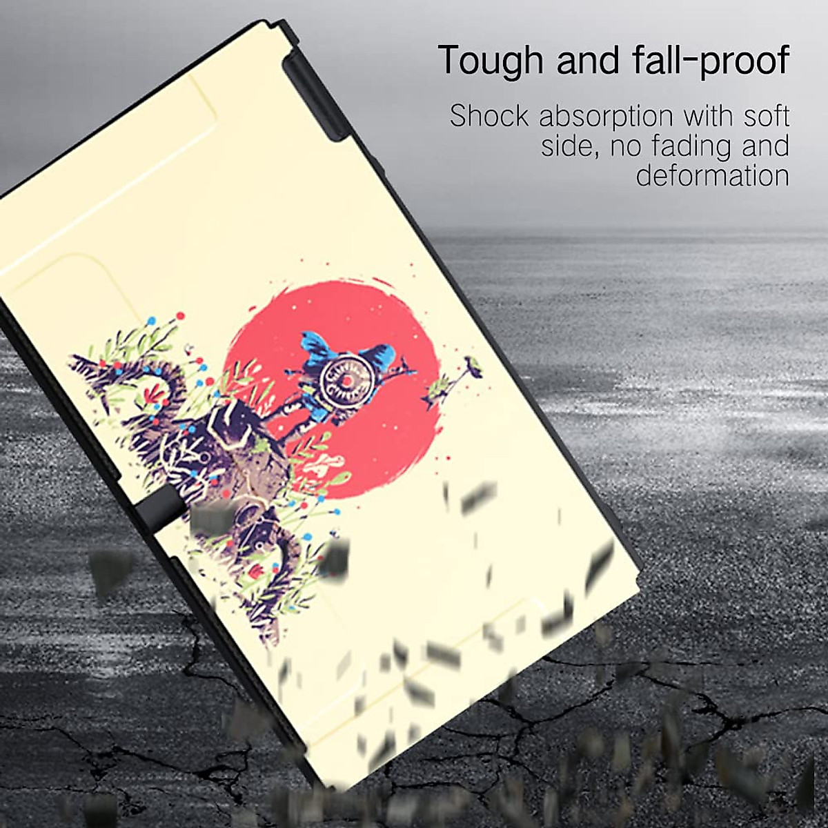 PERFECTSIGHT Cute Protective Case Compatible with Nintendo Switch OLED | Kawaii Zelda | Anti-Scratch Shockproof Slim Cover Case for NS Console and Joy-Con Controllers, Hard Shell Dockable Case