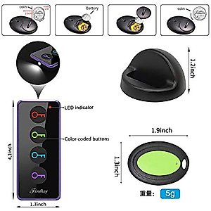 Key Finders, Remote Finder Stick On: ldcx 85dB Wireless Item Rf Locator Wallet Tracker 131ft Working Range for Finding Keys,TV Remote,Pet,School Bag,Phone w Led Flashlight,Keychain