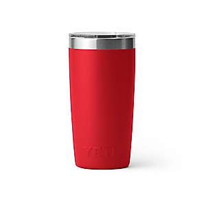 YETI Rambler 10 oz Tumbler, Stainless Steel, Vacuum Insulated with MagSlider Lid, Rescue Red