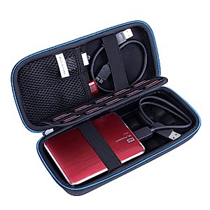 Baval Hard Carrying Case Replacement for Western Digital Seagate Expansion Toshiba Canvio My Passport Elements Portable Hard Drive Game Drive 1TB 2TB 3TB 4TB 5TB,Black