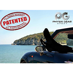 Physix Gear Compression Socks - Best Men & Womens Compression Socks for Circulation, Running, Nurses, Athletic Use Sock Compression, Blood Pressure Socks, Calcetines de Compresion, All, Black, L/XL