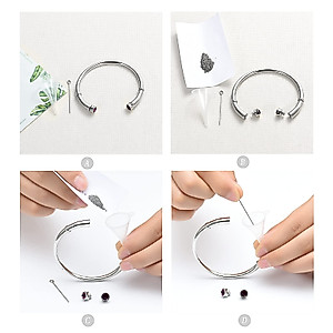 Cremation Urn Bracelet for Women Shiny Birthstone in December Pretty Urn Keepsake Memorial Ash Holder Bracelet (60CM)